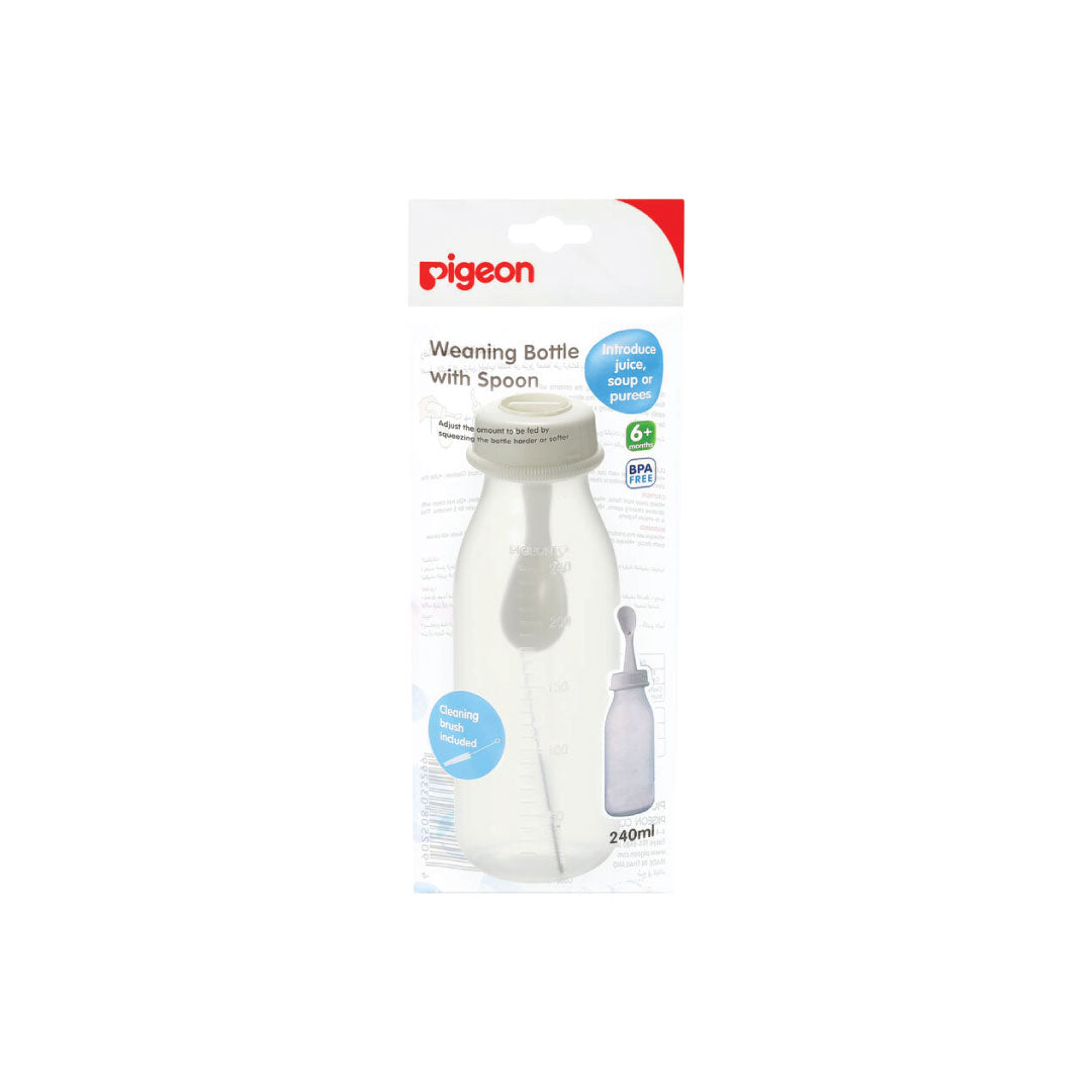 Pigeon Weaning Bottle with Spoon 240ml – Pigeon Singapore