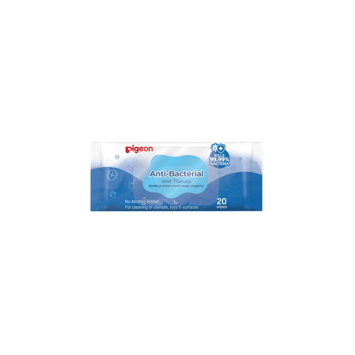 Pigeon Anti-Bacterial Wet Tissues Single Pack (20 Wipes) – Pigeon Singapore