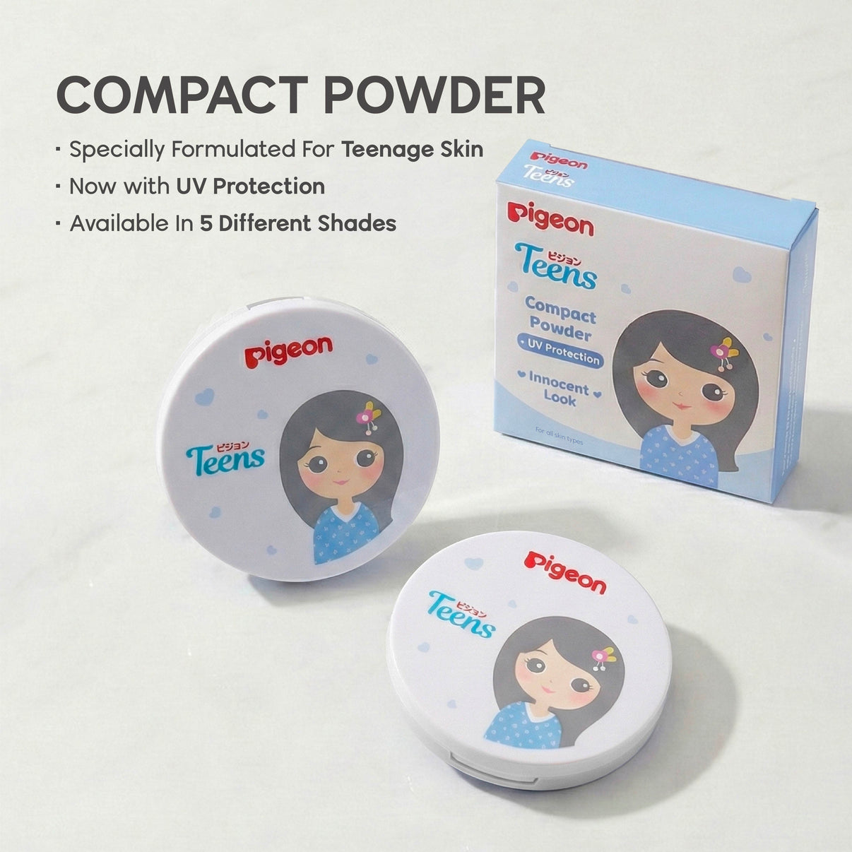 Pigeon Teens Compact Powder + UV Protection 14g – Pigeon Singapore