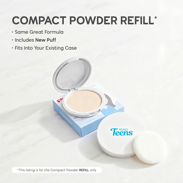 Pigeon Teens Compact Powder + UV Protection 14g (Refill + Puff ...