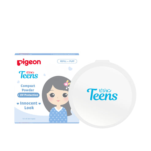 Pigeon Teens Compact Powder + UV Protection 14g (Refill + Puff ...